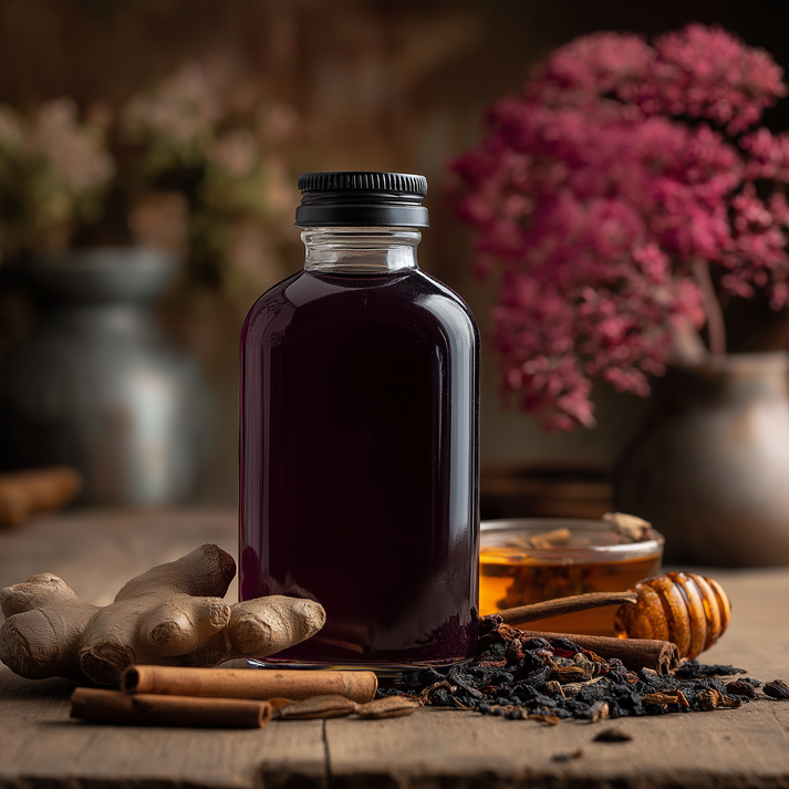 Organic Elderberry Elixir with Ginger, Cinnamon & Raw Honey – You Are ...